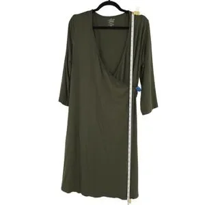 Caden Lane | Dresses | Caden Lane Nursing Dress Olive Green Wrap Bamboo ...